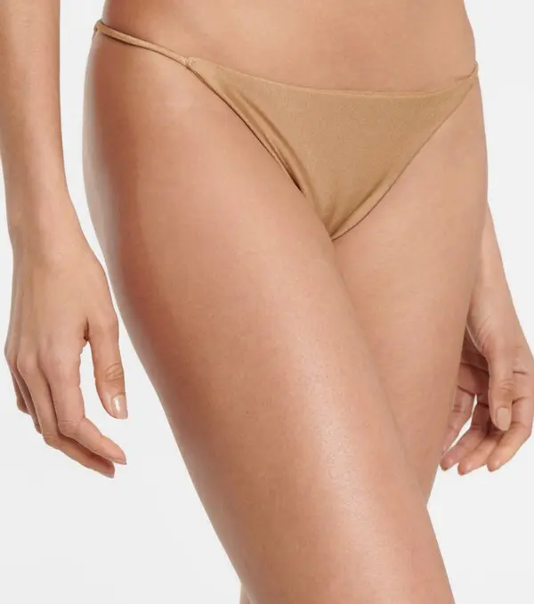 Jade Swim Bare Minimum Bikini Bottom - Gold