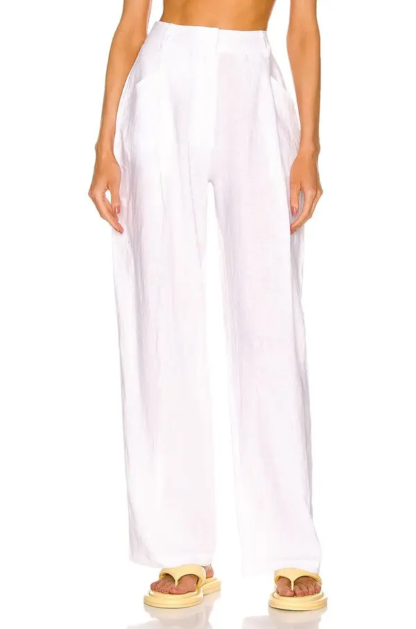 AEXAE Linen Trousers - White