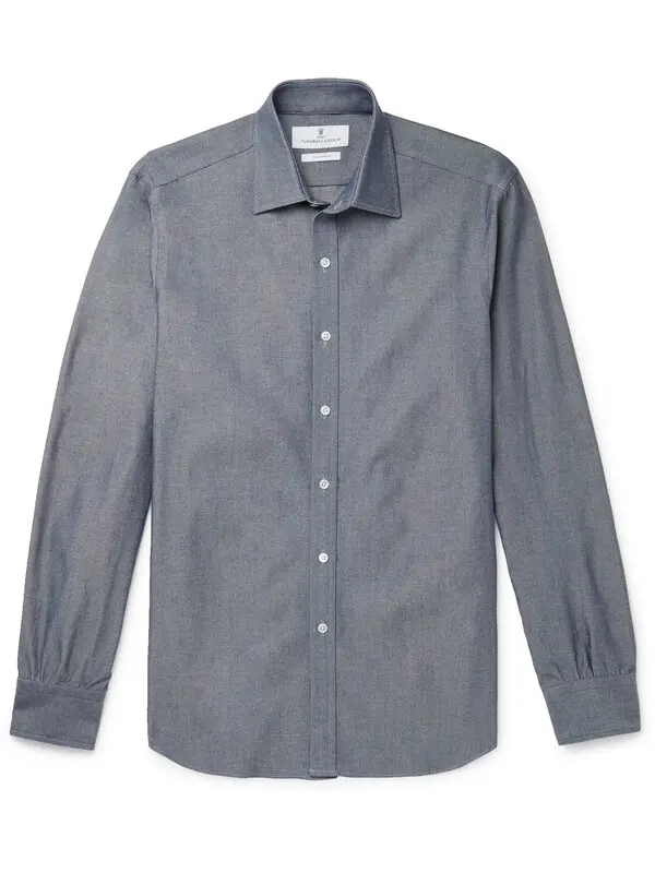 Turnbull & Asser Cotton Oxford Shirt Xl In Blue - 50% Off | Editorialist