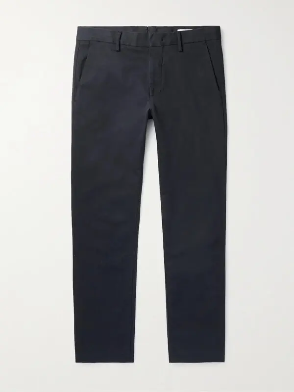 Nn07 Theo Stretch Organic Cotton-twill Chinos - Blue