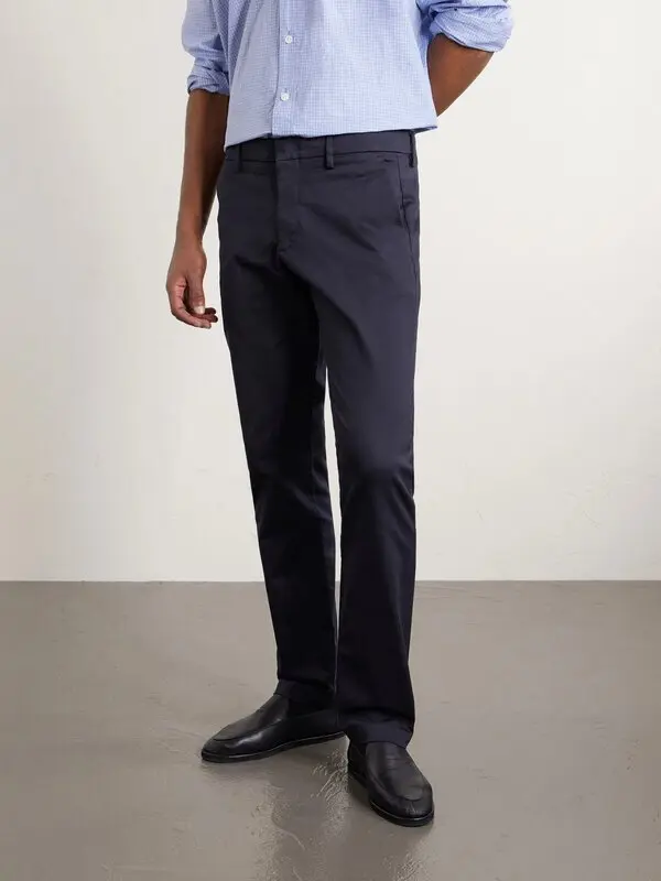 Nn07 Theo Stretch Organic Cotton-twill Chinos - Blue