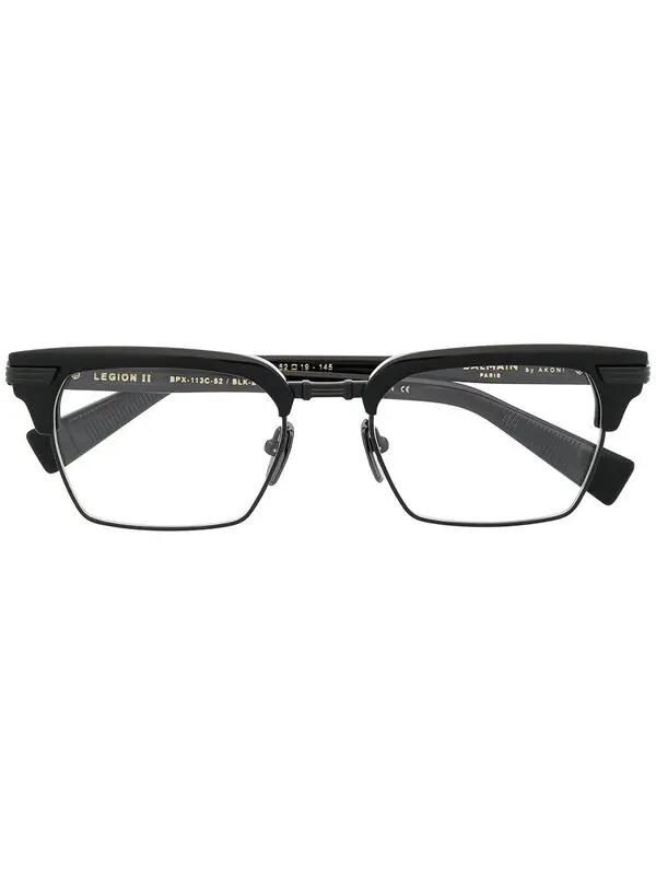 Balmain Legion Ii Rectangle-frame Eyeglasses - Black