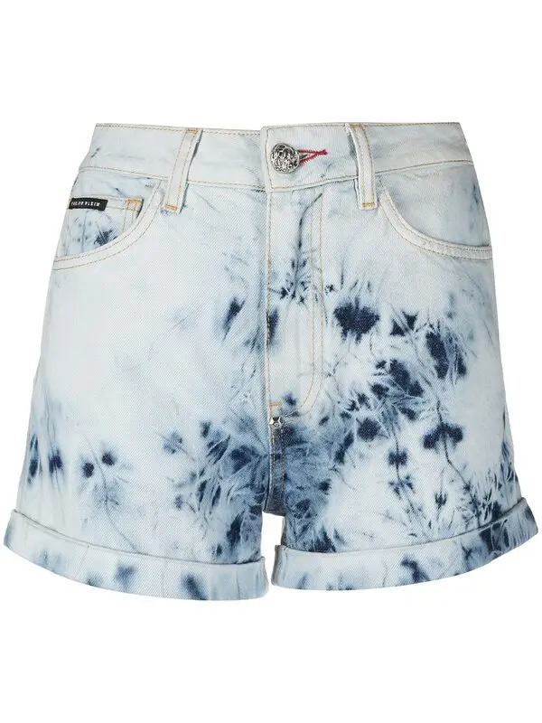 Philipp Plein Bleached Hot Pants