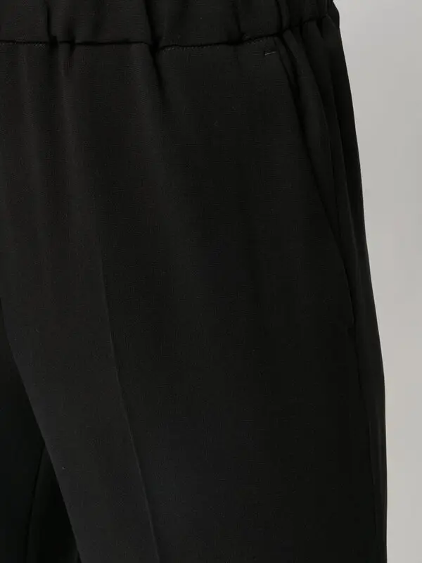 Alberto Biani Flared Crepe Trousers - Black