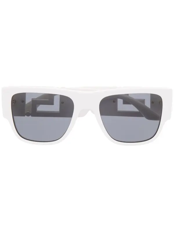 Versace Greca Square-frame Sunglasses - White