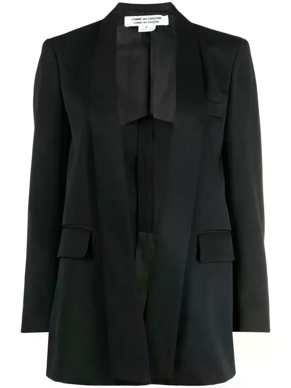 Comme Des Garçons Open-front Wool Blazer