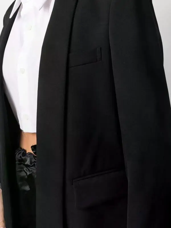 Comme Des Garçons Open-front Wool Blazer