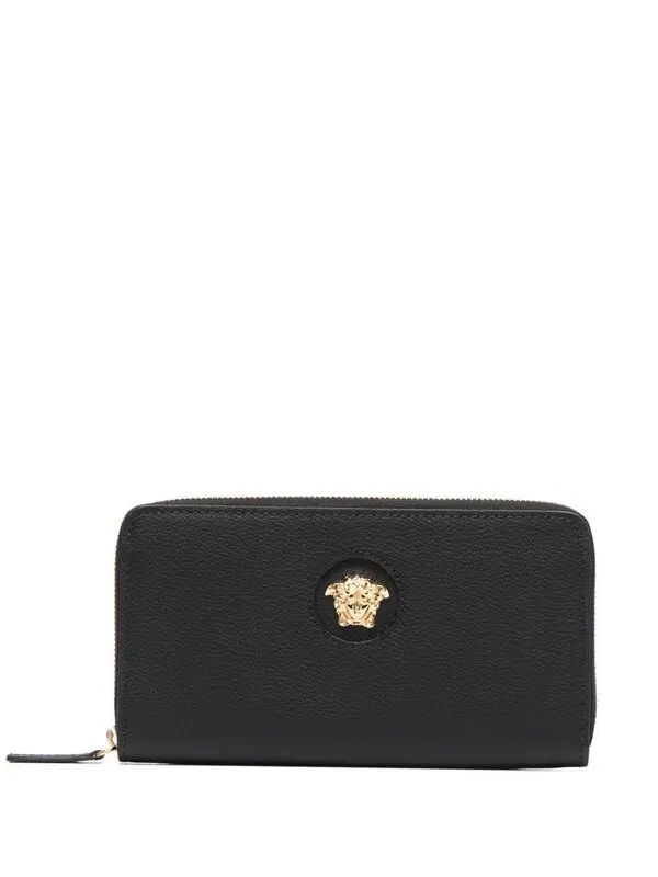 Versace La Medusa Leather Wallet - Black