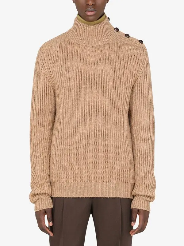 Dolce & Gabbana Rollneck Camel Hair Jumper