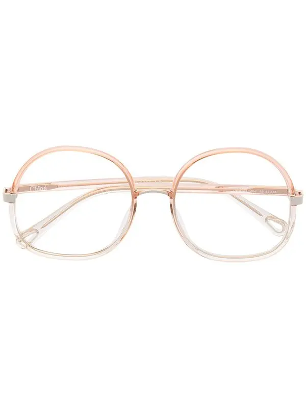 Chloé Round Frame Glasses - Orange