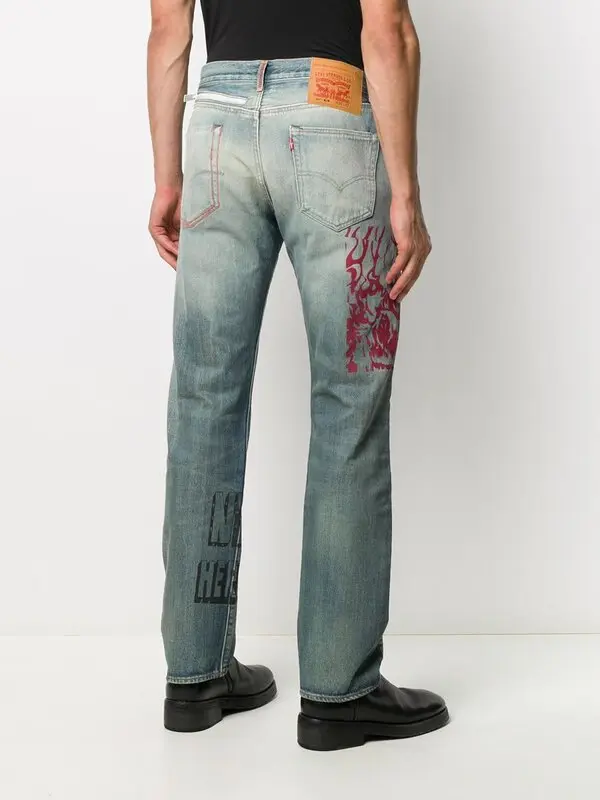 Heron Preston X Levi'S® 501 Concrete Jungle Jeans In Blue - 66