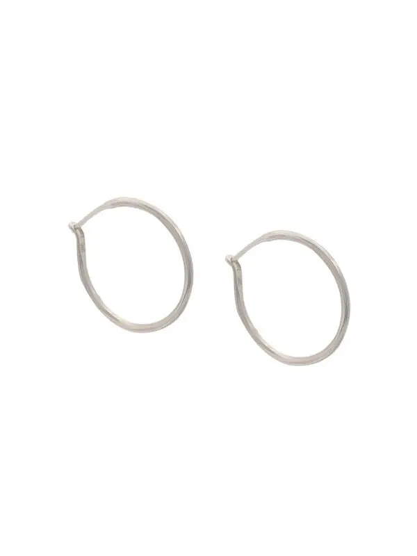 Werkstatt:München Silver Hoop Earrings - Metallic