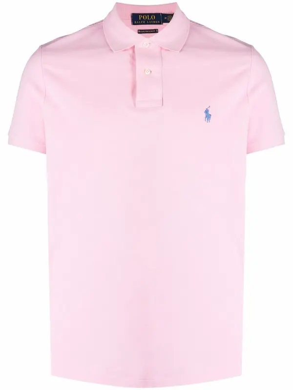 Polo Ralph Lauren Embroidered-logo Short-sleeved Polo Shirt - Pink
