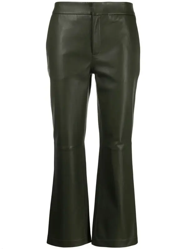 Red Valentino Cropped Leather Trousers