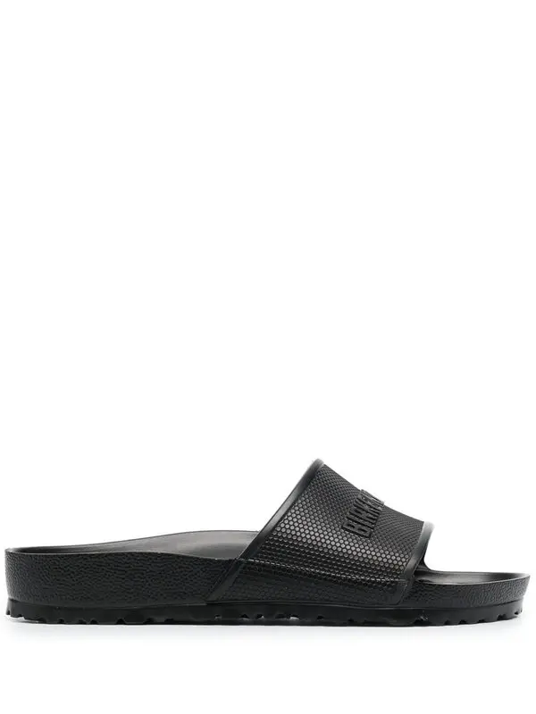 BIRKENSTOCK Barbados Embossed Logo Slides