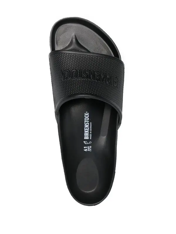 BIRKENSTOCK Barbados Embossed Logo Slides