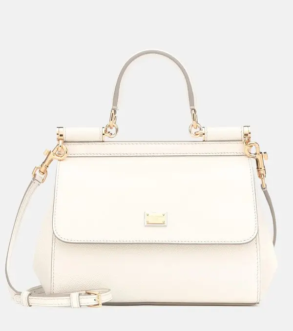 Dolce & Gabbana Sicily Small Shoulder Bag - White