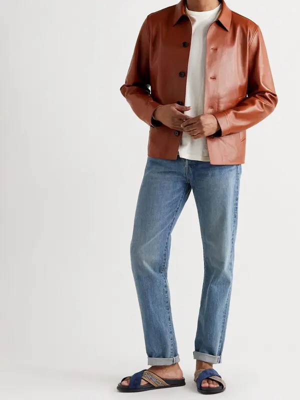 Mr P. Leather Blouson Jacket