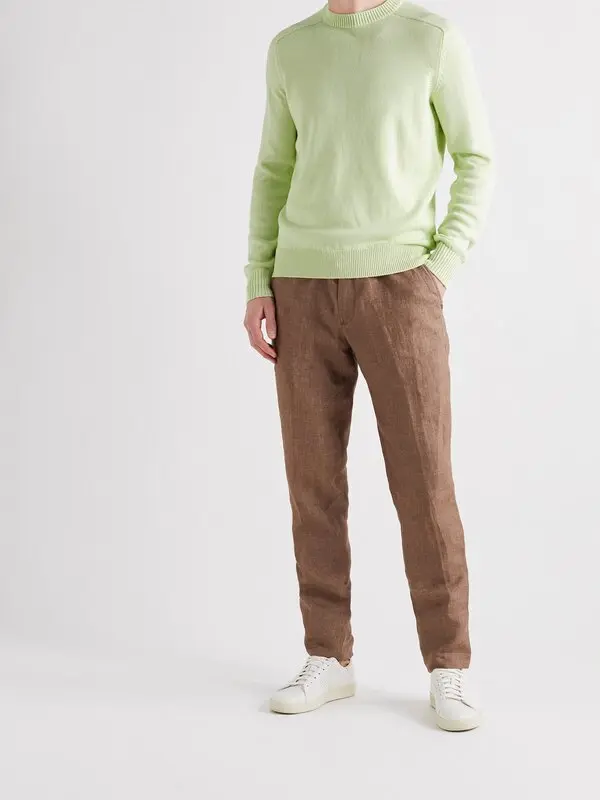 Loro Piana Cotton And Silk-blend Sweater - Green