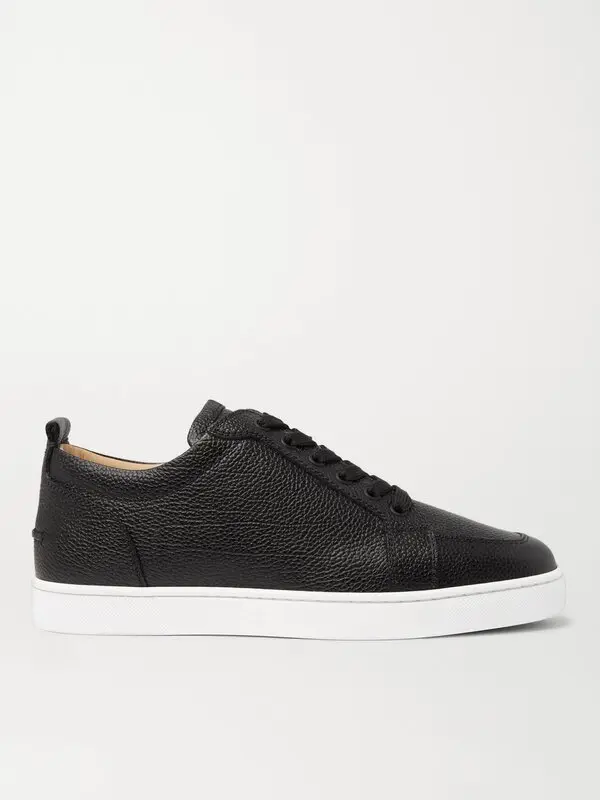 CHRISTIAN LOUBOUTIN Rantulow Full-grain Leather Sneakers - Black