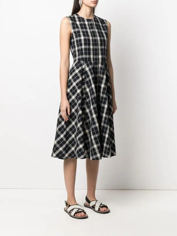 Woolrich Check Flared Midi Dress
