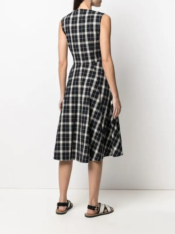 Woolrich Check Flared Midi Dress