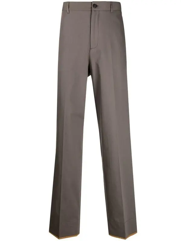 FERRAGAMO Straight-leg Tailored Trousers - Brown