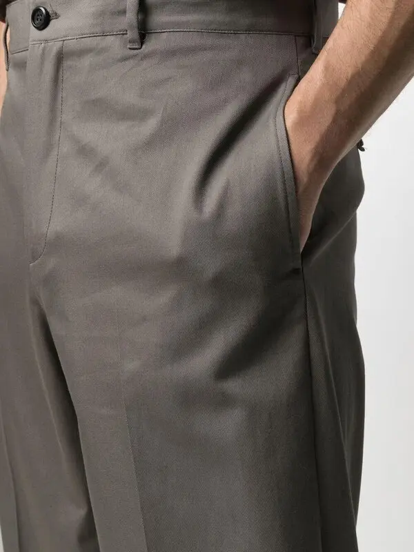 FERRAGAMO Straight-leg Tailored Trousers - Brown