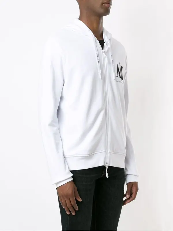 Armani Exchange Logo-embroidered Drawstring Hoodie