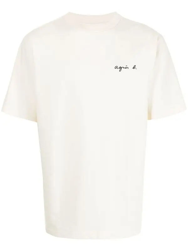 AGNÈS B. Embroidered Logo Print T-shirt