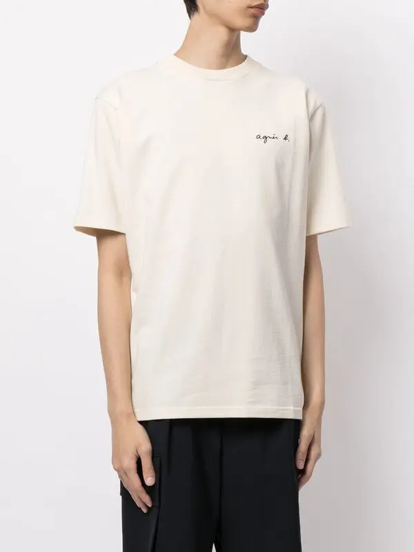 AGNÈS B. Embroidered Logo Print T-shirt