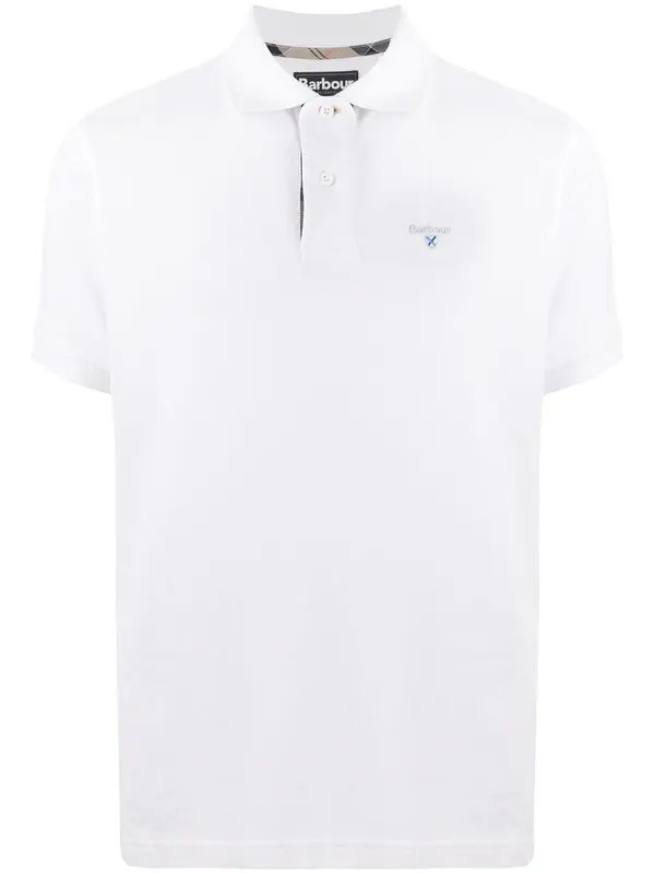 Barbour Logo Embroidered Polo Shirt - White