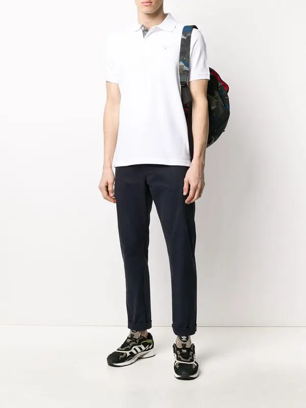 Barbour Logo Embroidered Polo Shirt - White