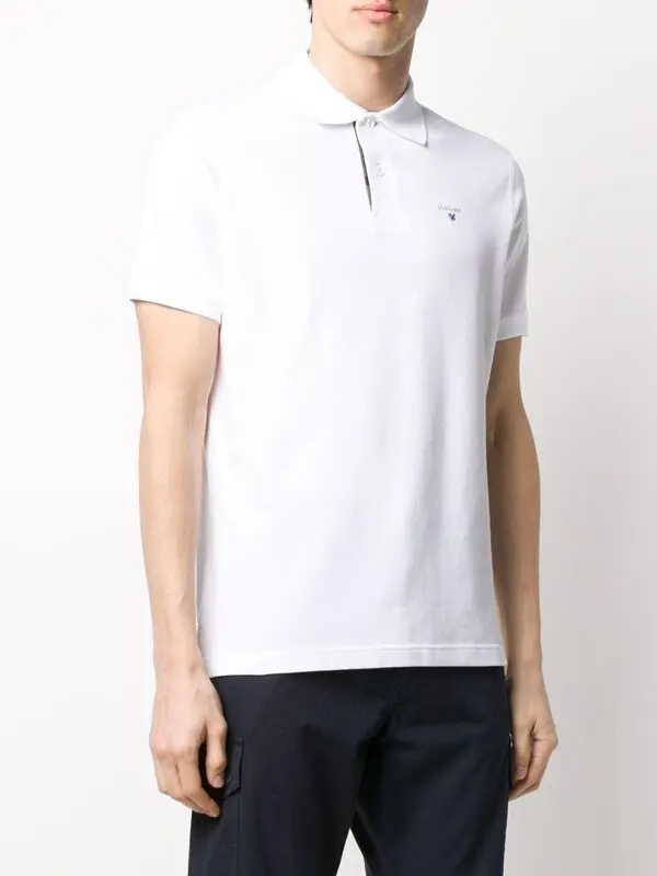 Barbour Logo Embroidered Polo Shirt - White