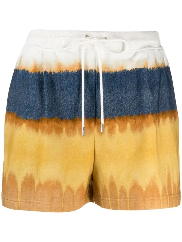 Alberta Ferretti Tie-dye Track Shorts - Blue