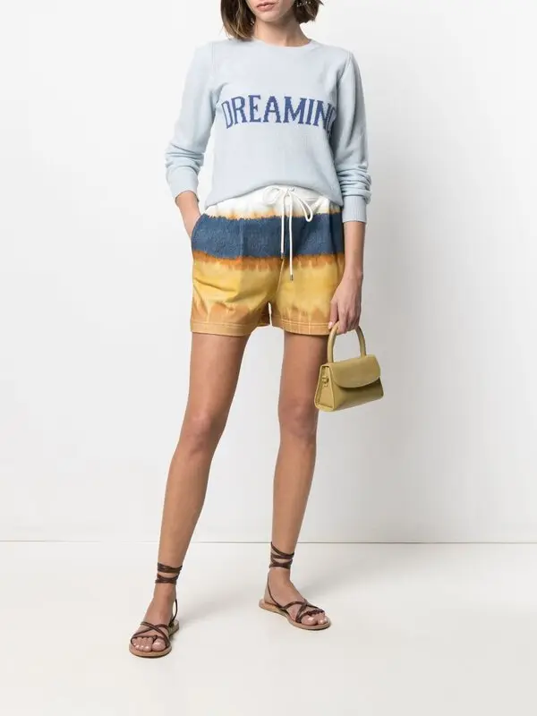 Alberta Ferretti Tie-dye Track Shorts - Blue