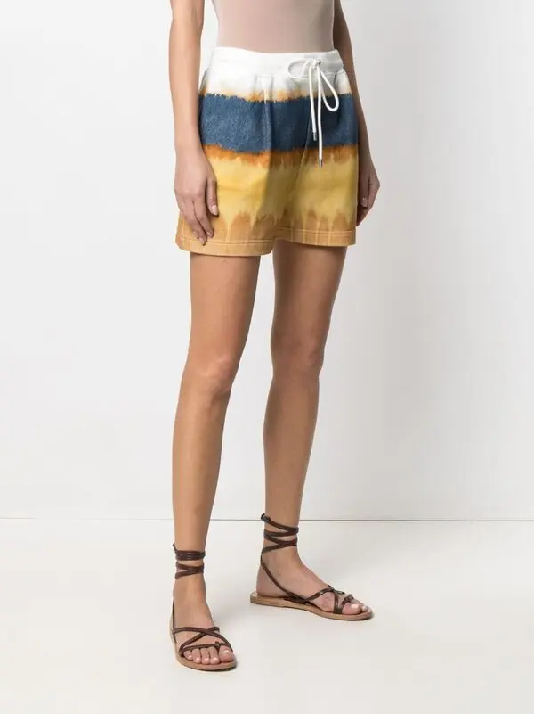 Alberta Ferretti Tie-dye Track Shorts - Blue