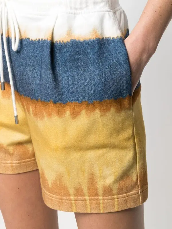 Alberta Ferretti Tie-dye Track Shorts - Blue