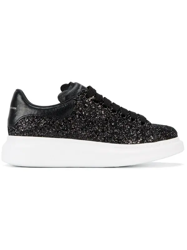 Alexander McQueen Oversized Glitter Lace-up Sneakers