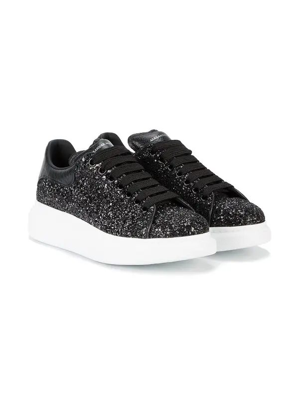 Alexander McQueen Oversized Glitter Lace-up Sneakers