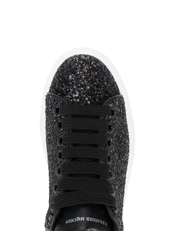 Alexander McQueen Oversized Glitter Lace-up Sneakers