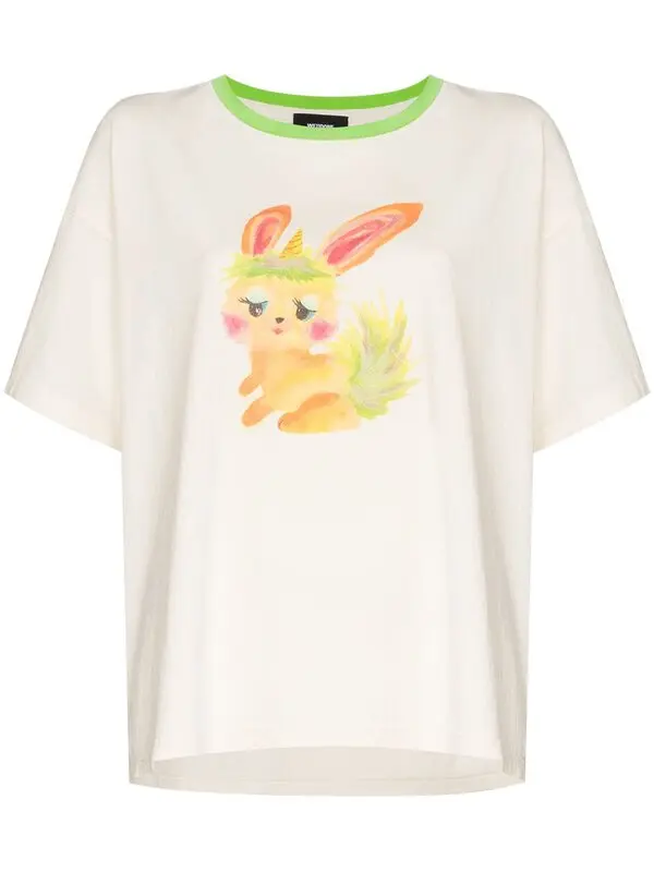 We11Done Bunny Graphic T-shirt - Neutrals
