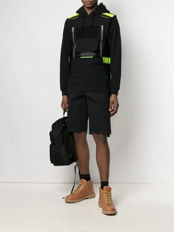 SANKUANZ Layered Hoodie With Reflective Details