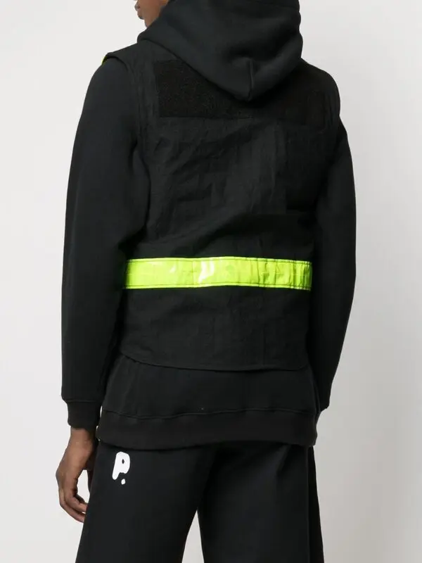 SANKUANZ Layered Hoodie With Reflective Details