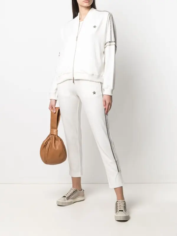 Lorena Antoniazzi Side-stripe Zip-up Track Jacket