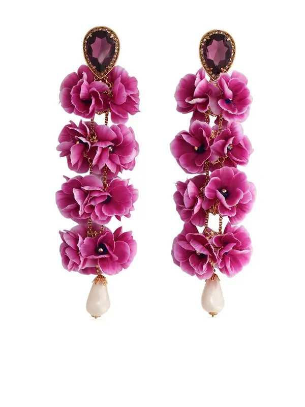 Dolce & Gabbana Floral Drop Earrings