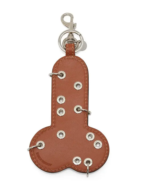 Jw Anderson Penis Eyelet-Embellished Keyring - Brown | Editorialist