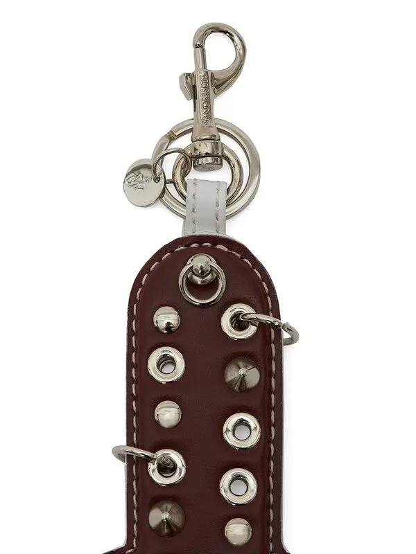 Jw Anderson Penis Eyelet-Embellished Keyring In Red - 50% Off