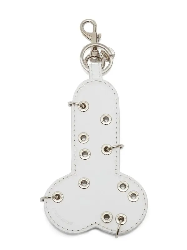 Jw Anderson Penis Eyelet-Embellished Keyring In Red - 50% Off