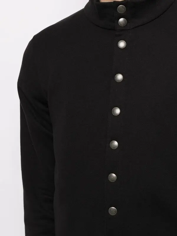 AGNES B. Nacre Snap-button Cotton Cardigan